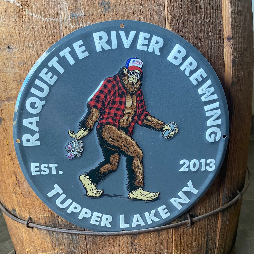 Raquette River Brewing Co Sasquatch Mini Tacker Collectible Beer Sign ...